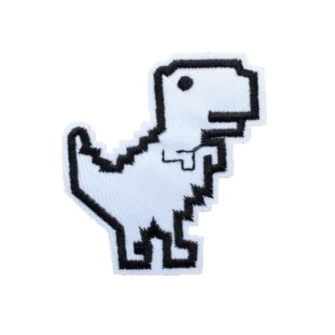 Jual Buruan Serbu] Iron Patch Pixel Google Dinosaur Bordir Emblem ...