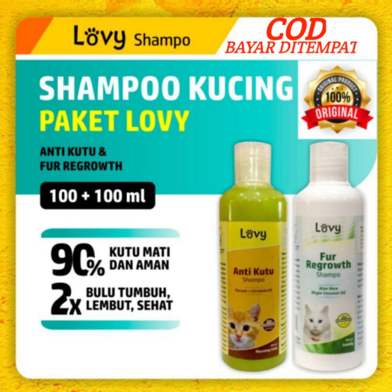 Jual Shampo sampo kucing lovy | Anti kutu & Fur Paket A Indonesia ...