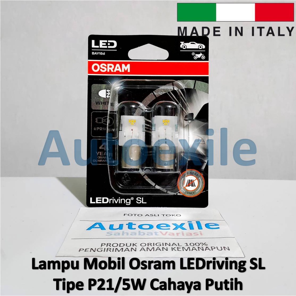 Jual Osram LEDriving SL S25 P21/5W BAY15d White Putih 7528DWP Lampu Rem LED Motor Mobil | Shopee ...