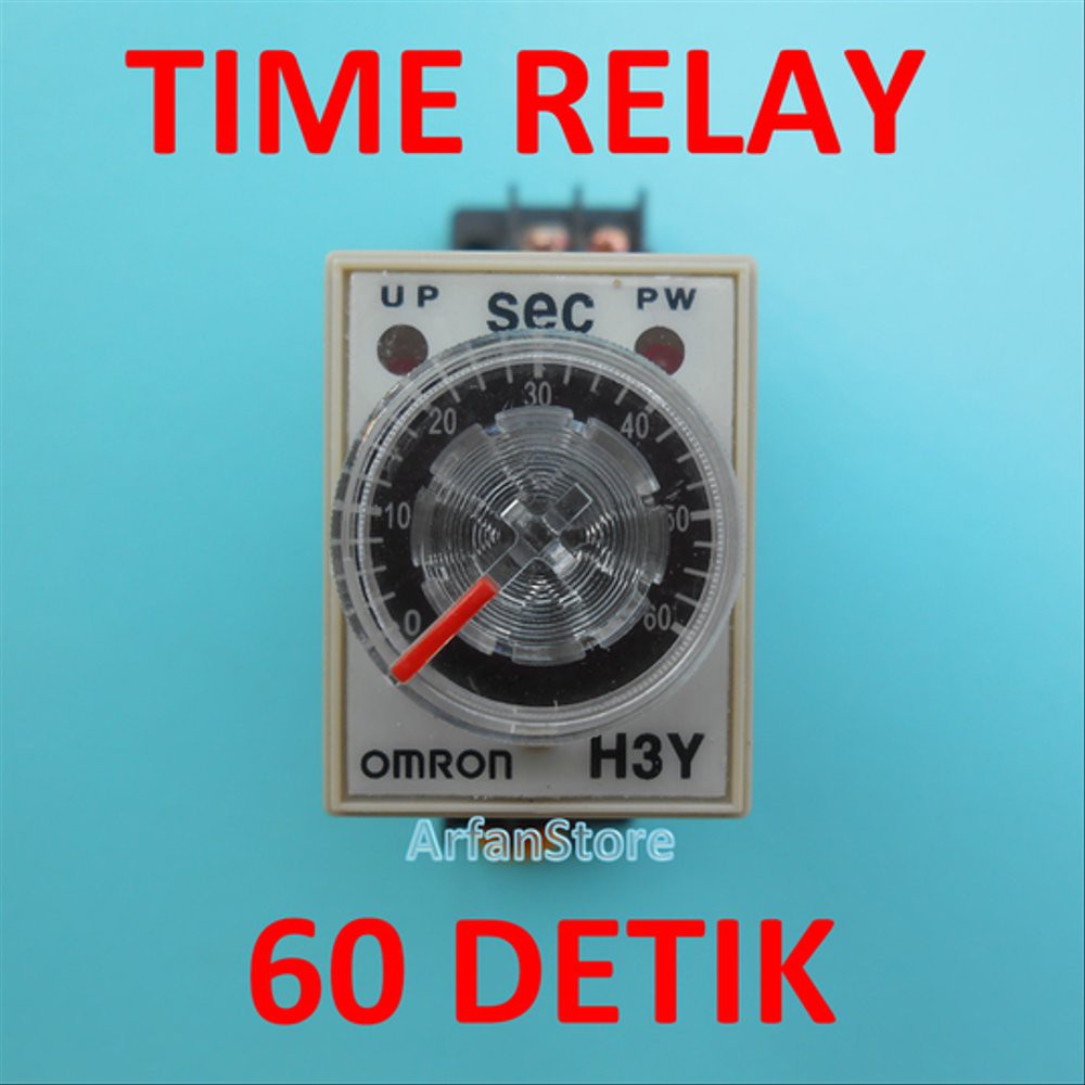 Jual TDR 60 Detik Time Delay Relay Timer Penunda Waktu AC 220V H3Y-2 Omron Bagus | Shopee Indonesia
