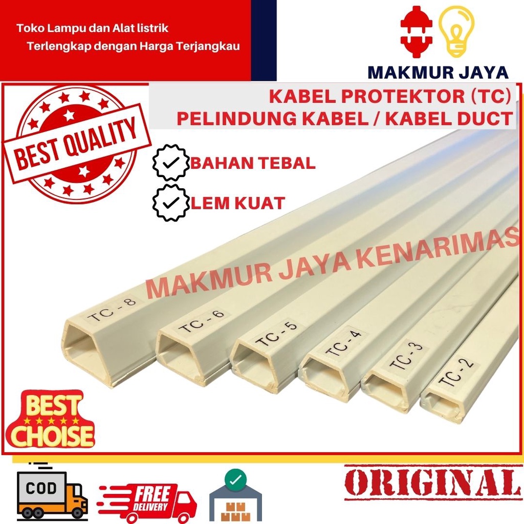 Jual Kabel Protektor TC 1 2 3 4 5 6 8/ Kabel Duct Ducting/ kabel duk | Shopee Indonesia