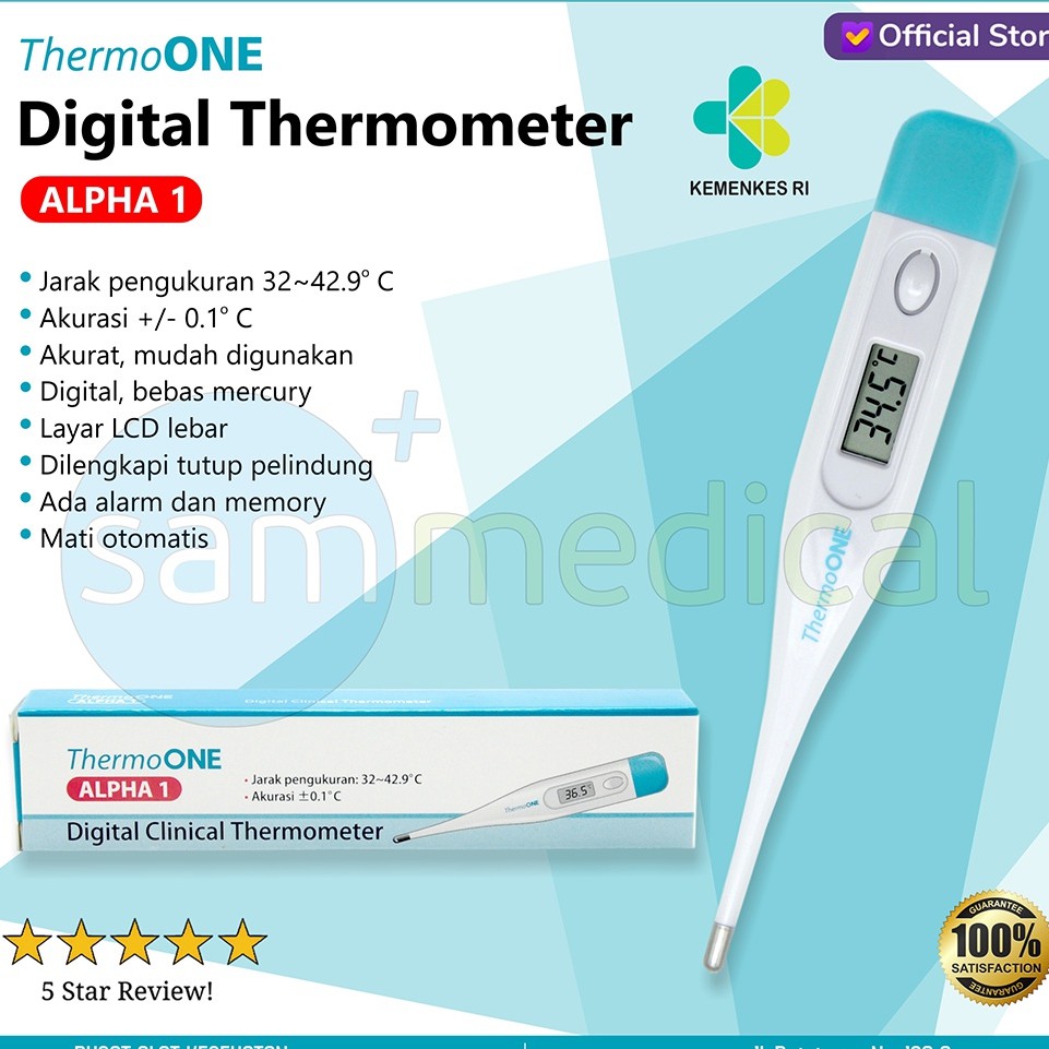 Jual OneMed ThermoONE Thermometer Digital Alpha 1 | Shopee Indonesia