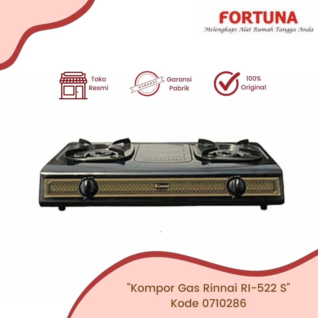 Jual Kompor Rinnai RI-522S / Kompor Gas 2 Tungku Rinnai 522S Indonesia ...