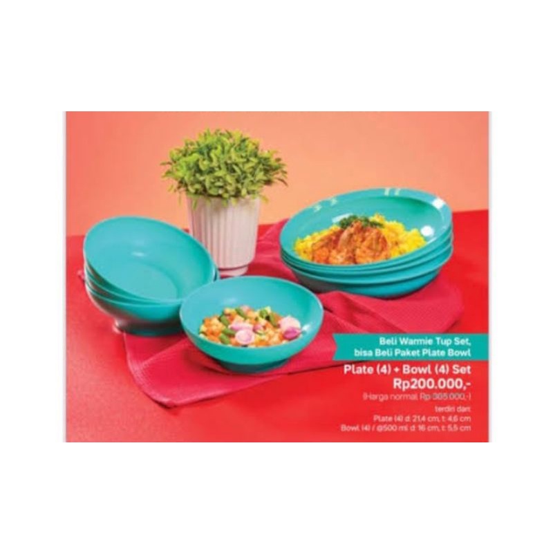 Jual Paket plate dan bowl tupperware / paket piring dan mangkuk ...