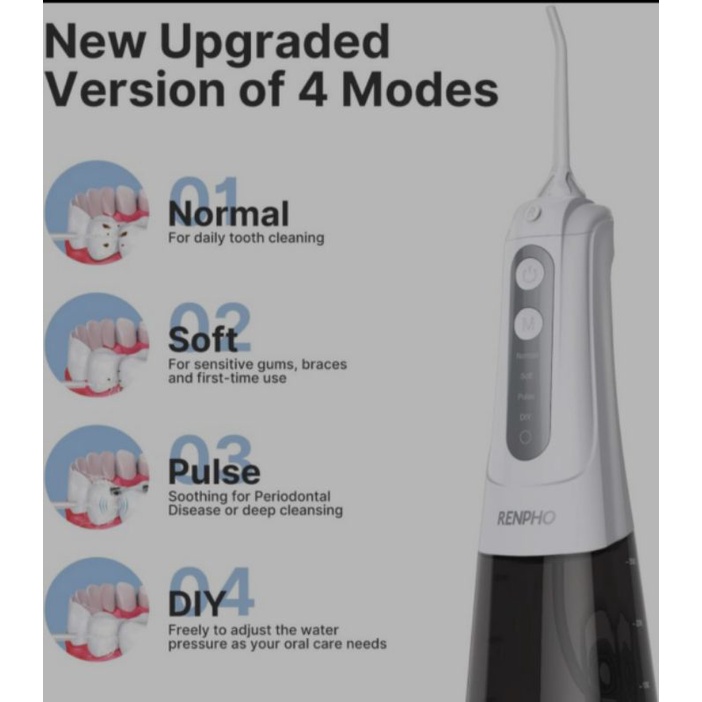 Jual Waterfloss ultra Professional Water Flosser Cordless Floss Water ...