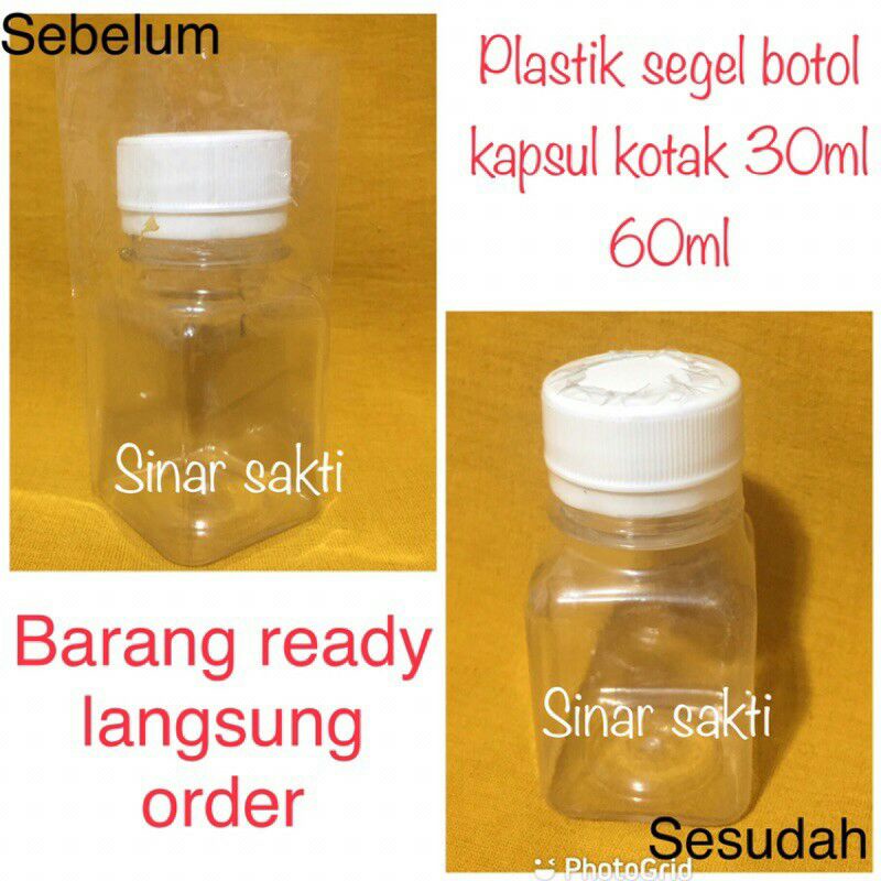 Jual plastik segel botol kapsul kotak 30ml & 60ml | Shopee Indonesia