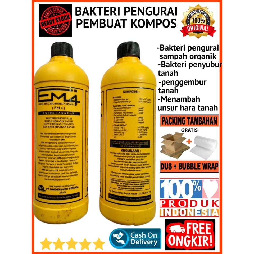 Jual Bakteri Pengurai Sampah Organik EM4 Terbaik Untuk Menyuburkan ...