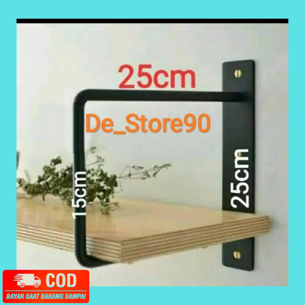 Jual Rak Gantungan Siku Bracket Dinding Tempel Dinding/Siku Besi Papan ...