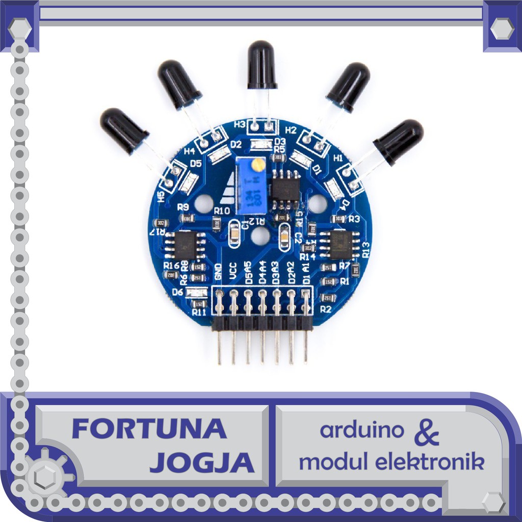 Jual Flame Sensor Dual Output 5 Channel Sensor Api 5 Arah Indonesia ...