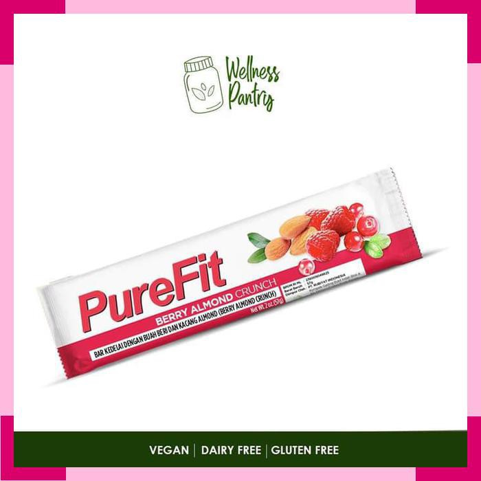 Jual Purefit Protein Bar 18g Protein Berry Almond 57g Low Glycemic ...