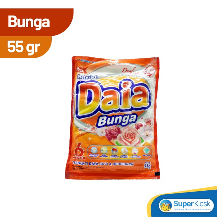 Daia Detergent Bubuk Bunga 55 gr | Shopee Indonesia