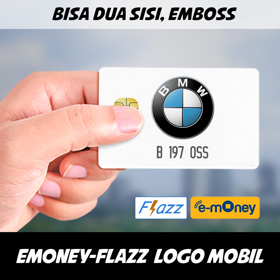Emoney Mandiri/Flazz BCA Custom Design Logo Mobil, Cetak UV | Shopee ...
