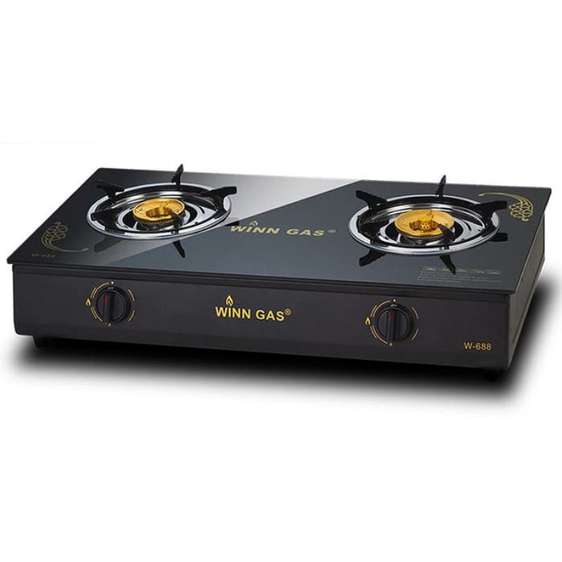 Jual WINN GAS W-688 Kompor Gas Kaca 2 Tungku Template Glass | Shopee Indonesia