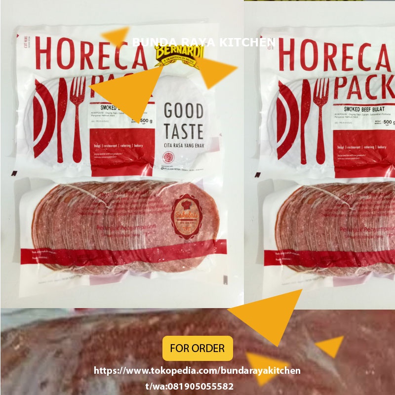 Jual Premium BERNARDI -SMOKED BEEF / BULAT / @500gr / HORECA PACK / TOP ...