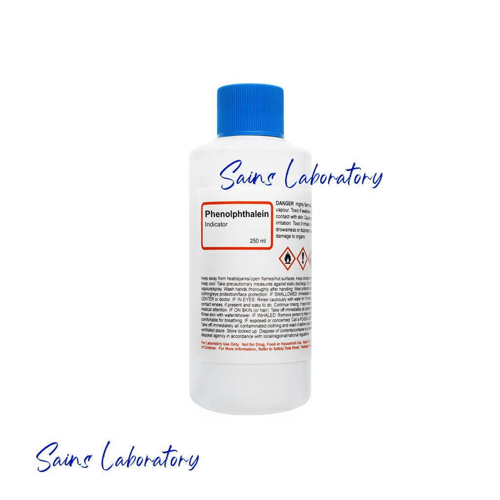 Jual Larutan Phenolphthalein Indikator 250 ml C20H14O4 Analysis ...