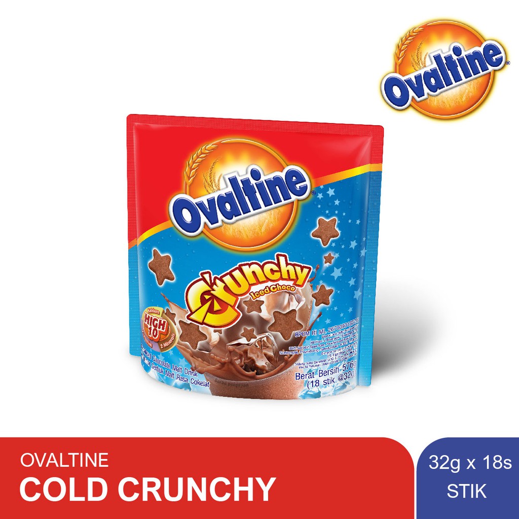 Ovaltine Cold Crunchy Susu Bubuk Coklat Stik 32gx18s | Shopee Indonesia