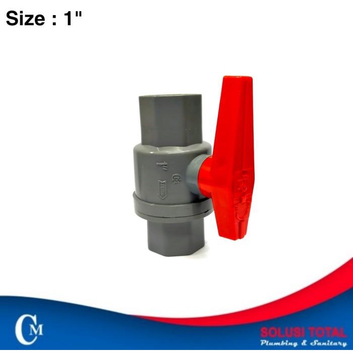 Jual Ball Valve Thread 1 Inch Stop Kran Drat Pvc 1" Cm Taiwan | Shopee ...