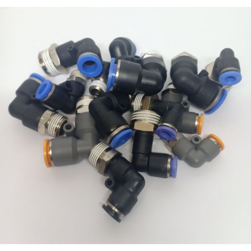 Jual Fitting Connector Elbow - Pneumatic ( 8 mm ) | Shopee Indonesia