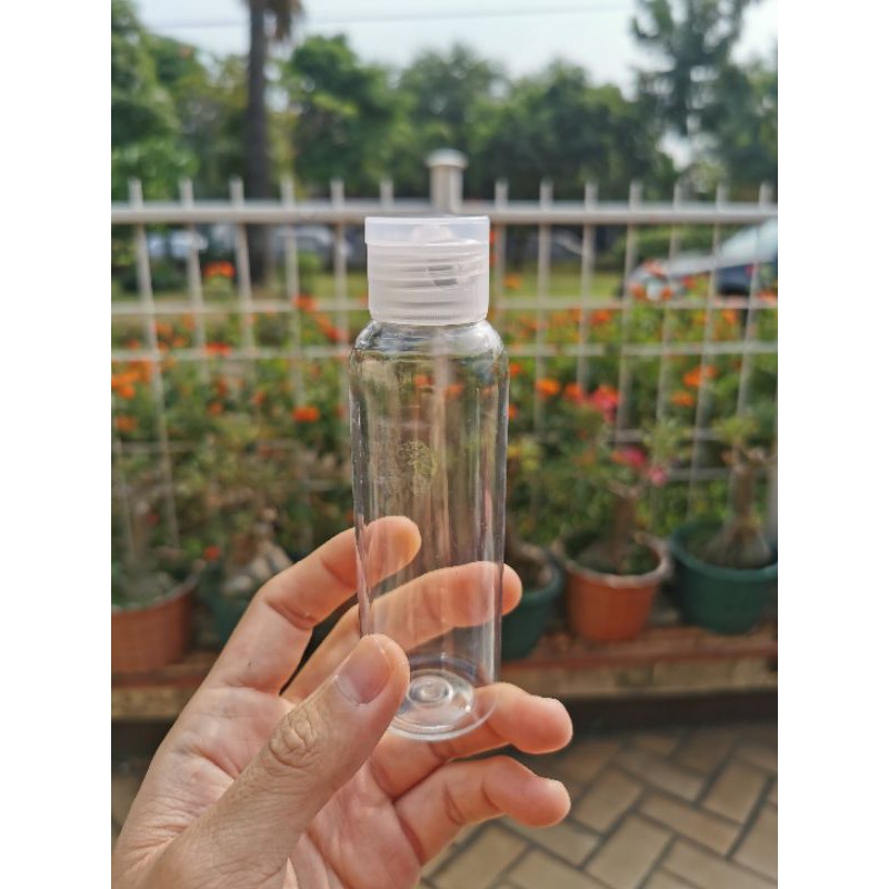 Botol PET 100 ml 100ml. Fliptop Flip Top Bening Clear Transparan Ready | Shopee Indonesia
