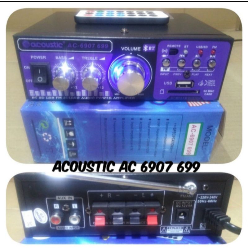 Jual Ampli Mini Acoustic AC 6907 699 Amplifier Digital Player | Shopee ...