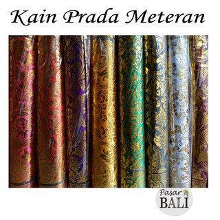 Jual Kain Prada Bali per METER Motif Bunga Indonesia|Shopee Indonesia