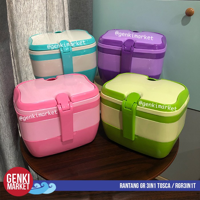 Jual Rantang Makanan / Tempat Makanan 3 tingkat GR3in1 - Tempat Bekal ...