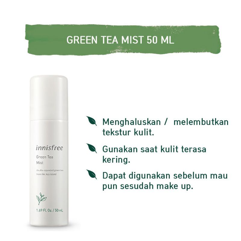 Jual INNISFREE ( ORIGINAL & BPOM ) Green Tea Mist 50ml | Shopee Indonesia