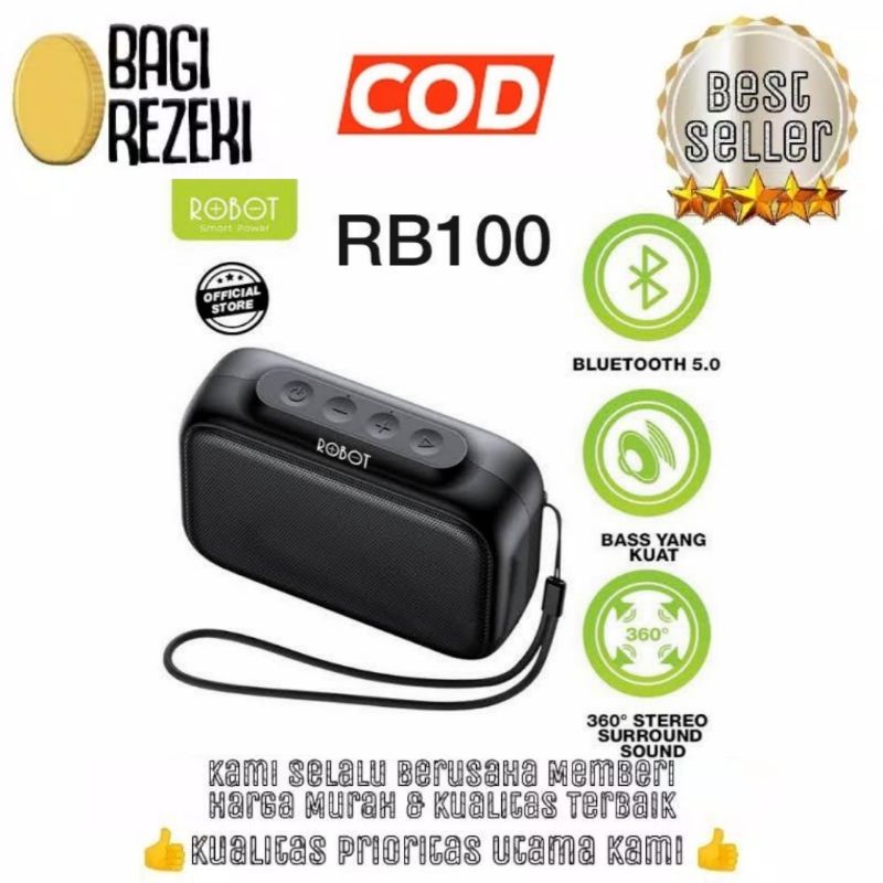 Jual Robot RB100 Speaker Bluetooth Mini Spiker Wireless Portable | Shopee Indonesia
