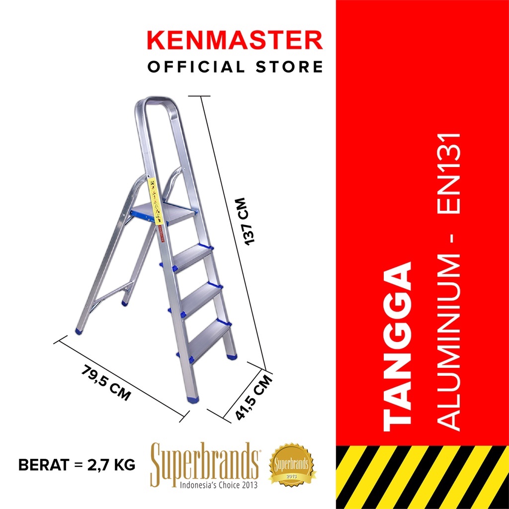 Jual Kenmaster Tangga Lipat 4 Step Alumunium KM-104 A Type - TNGG018 ...
