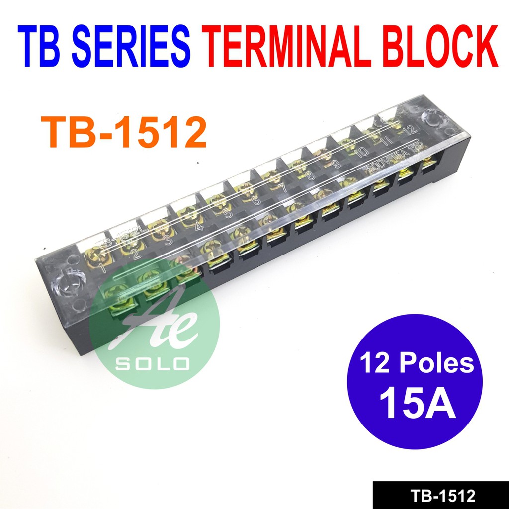 Terminal Blok Kaca 12 pole 15A TB Series Terminal Block TB-1512 ... Terminal Blok Kaca 12 pole 15A TB Series Terminal Block TB-1512 ...