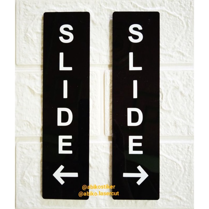 Jual Slide | Sign Board Akrilik Sign Label Akrilik Stiker Pintu slide ...