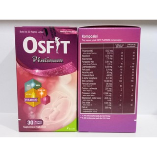 Jual OSFIT PLATINUM ISI 30 TAB - Multivitamin selama masa kehamilan dan ...