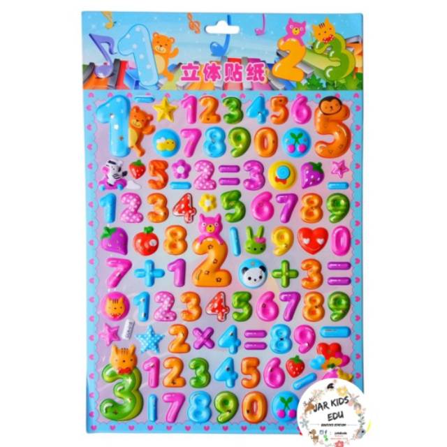 Jual STIKER ANGKA NUMBER SUPER GEDE ISI BANYAK STICKER STIKER TIMBUL ...