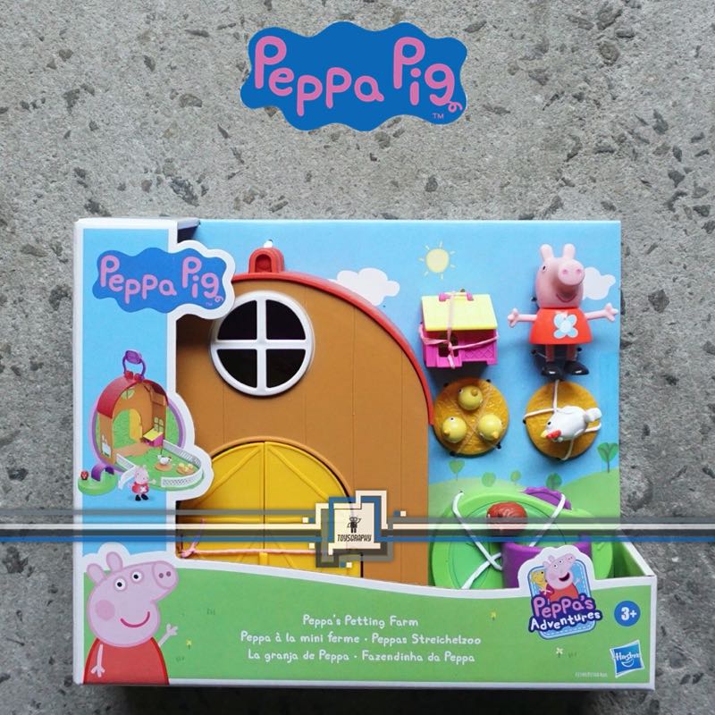 Jual Peppa Pig Peppas Petting Farm Fun Playset Figure Fold and Go Barn ...