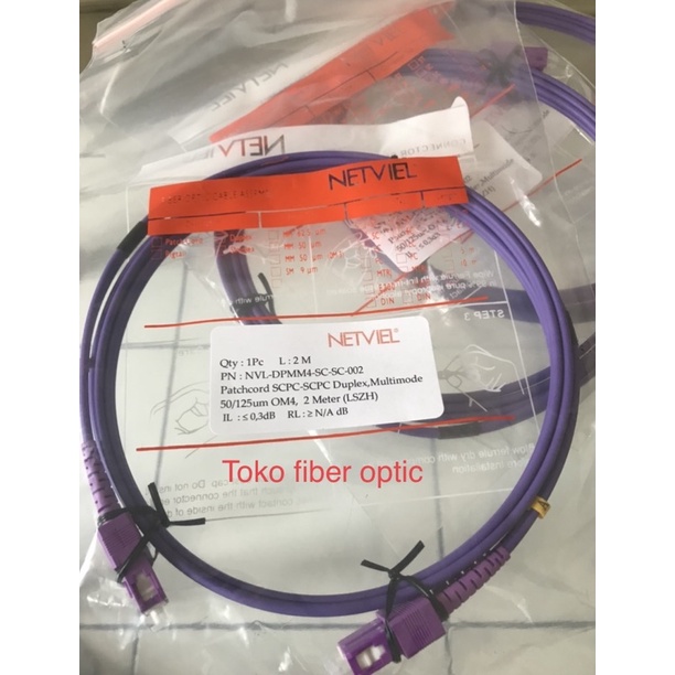 Jual Netviel Patch Cord OM 4 SC- SC Duplex Multimode 50/125um OM4 (LSZH ...