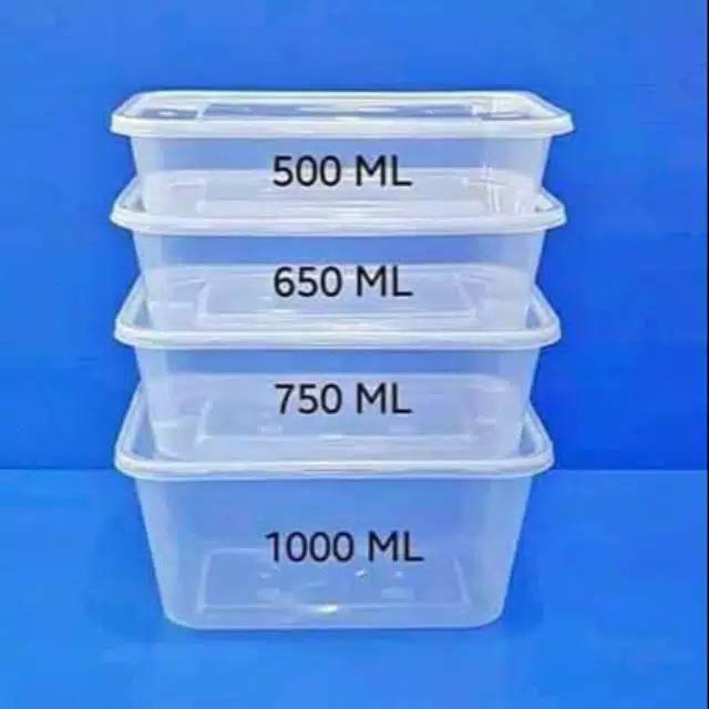Jual Wadah makanan plastik - plastic food container dengan tutup 500 ...