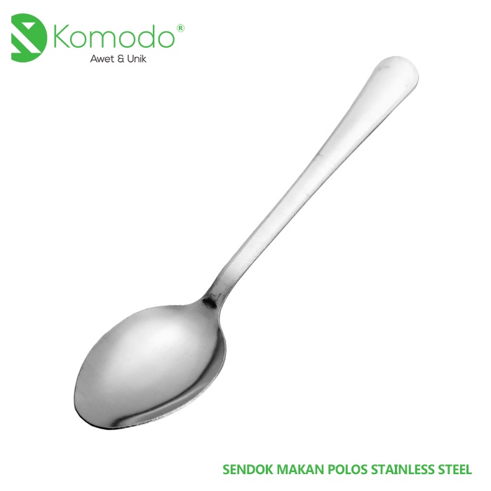 Jual KOMODO SENDOK MAKAN POLOS STAINLESS STEEL TEBAL 1 PCS | Shopee ...
