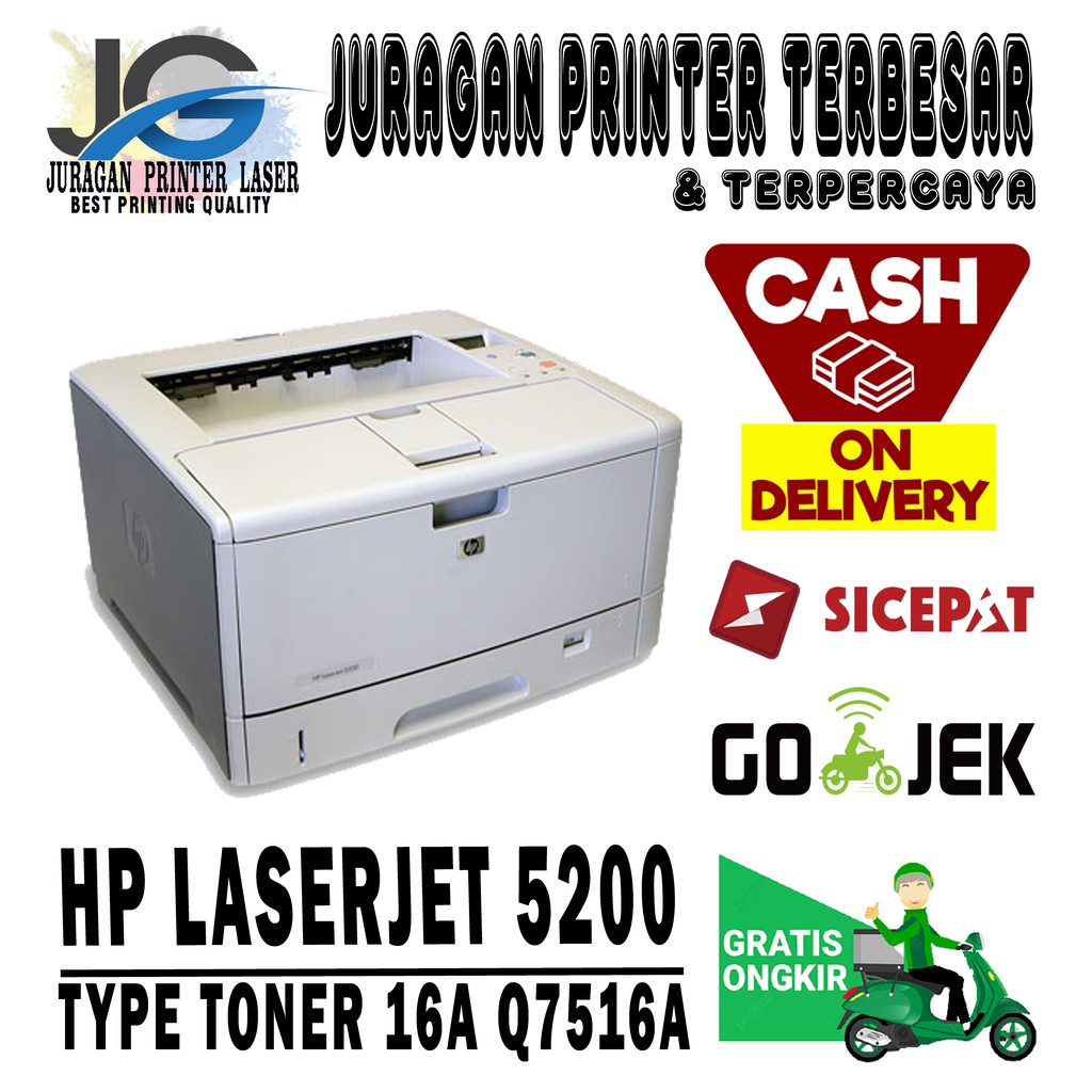 Jual Printer A3 Hp LaserJet 5200 5200N 5200DN 5200DTN 5200L | Cocok ...