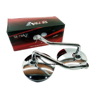 Jual SPION MOTOR VARIASI RETRO BULAT MINI HND CROME HITAM KACA CEMBUNG ...