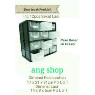 Jual Rak Komponen Lemari Spare Part Laci Besar Isi 12 Rakko Rako ...