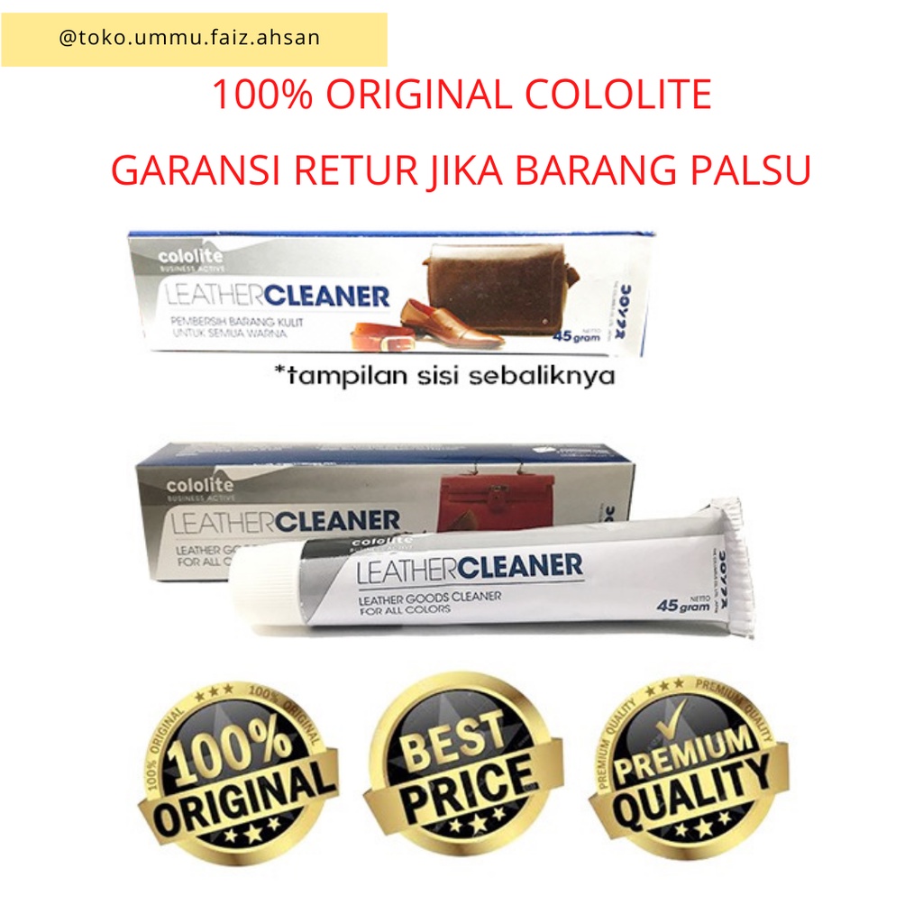 Jual 100% ORIGINAL PERAWATAN TAS SEPATU KULIT COLOLITE LEATHER CLEANER ...