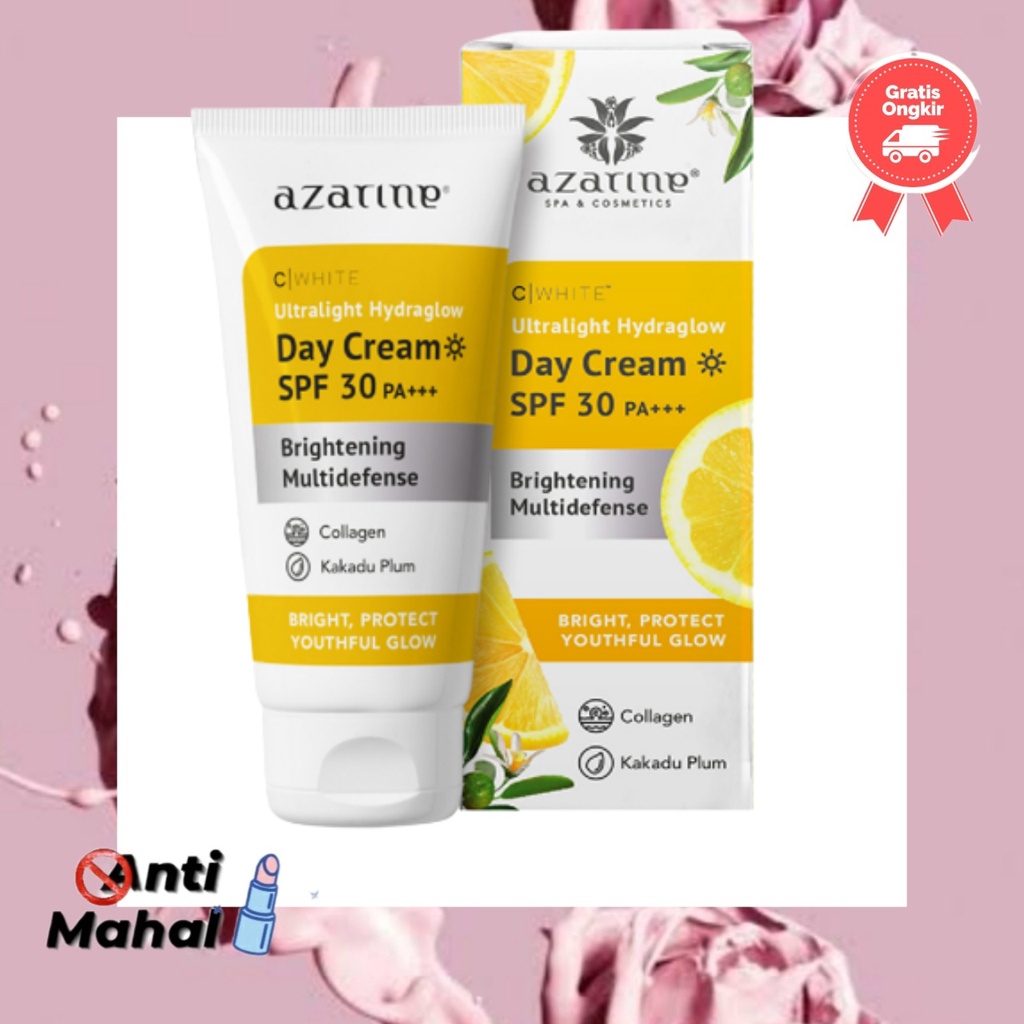 Jual AZARINE C WHITE ULTRALIGHT HYDROGLOW DAY CREAM SPF 30 PA+++ 25gr ...