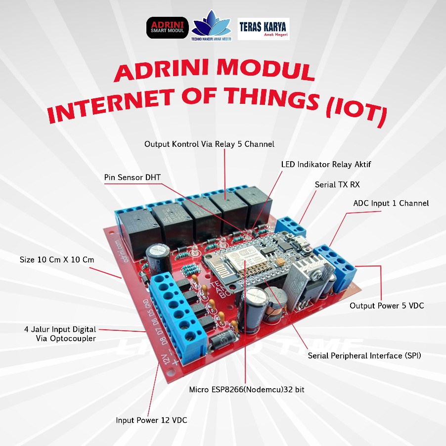 Jual adrini modul iot/internet of things/smart home system Indonesia ...