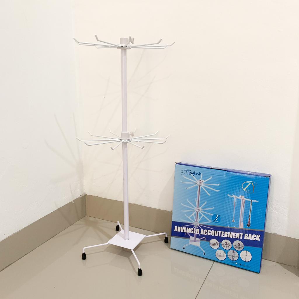 Jual RAK SUSUN PUTAR 2 TINGKAT/RAK SUSUN MATAHARI/RAK PUTAR/RAK DISPLAY ...