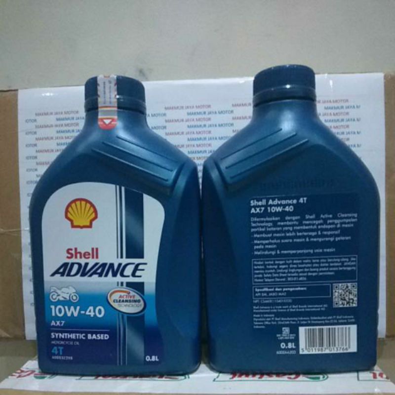 Jual shell advance AX7 sae 10/40 4T 800ml ( dijamin asli ) | Shopee ...