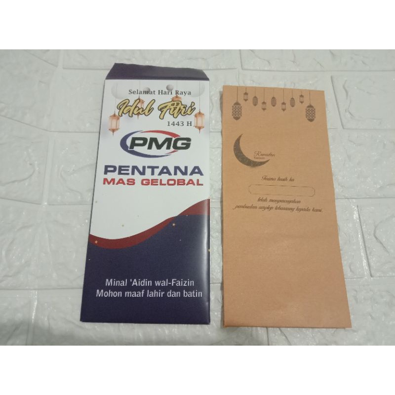 Jual amplop lebaran/amplop custom/amplop gajian ukuran 11x24 cm ...