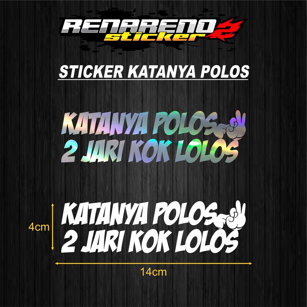 Jual STICKER KATANYA POLOS 2 JARI KOK LOLOS | Shopee Indonesia