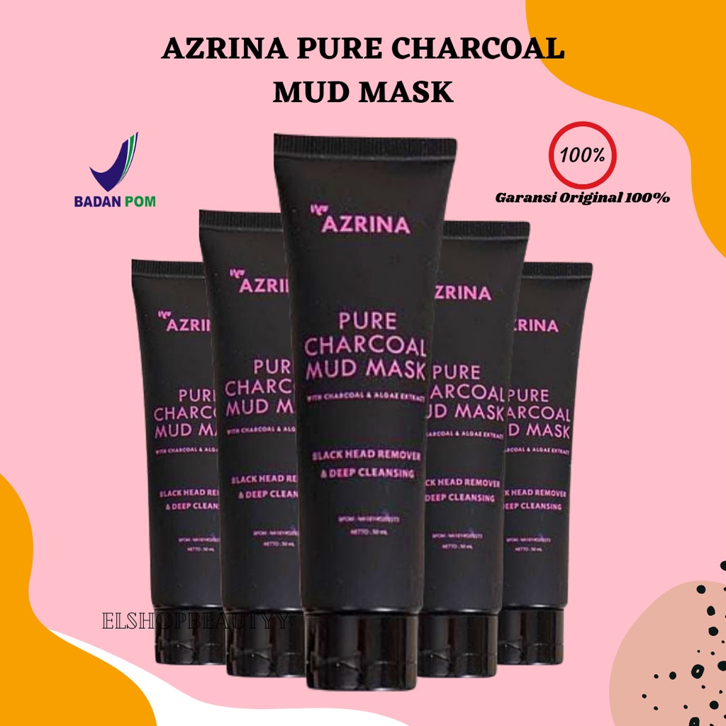 Jual [READY STOCK] AZRINA PURE CHARCOAL MUD MASK (FULL SIZE & SHARE IN ...
