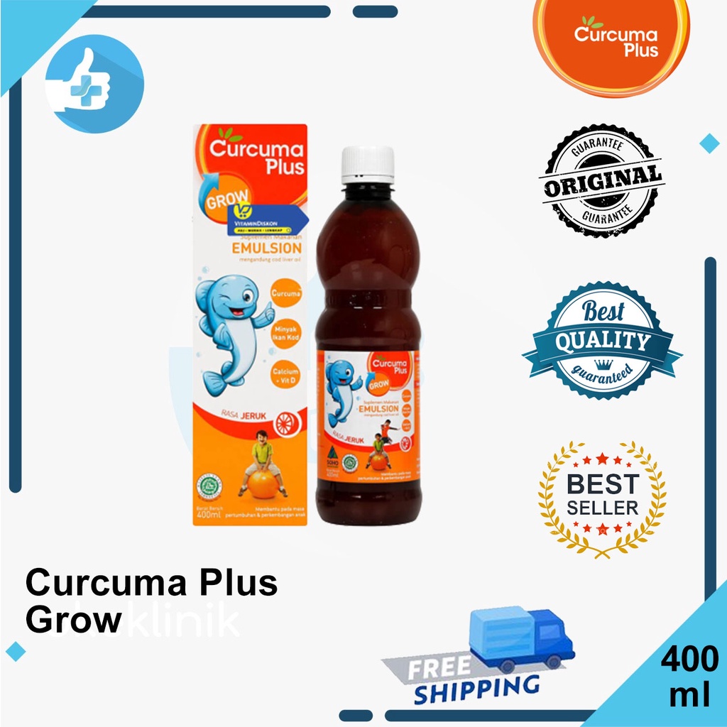 Jual Curcuma Plus Grow Emulsion Syrup 400ml | Shopee Indonesia