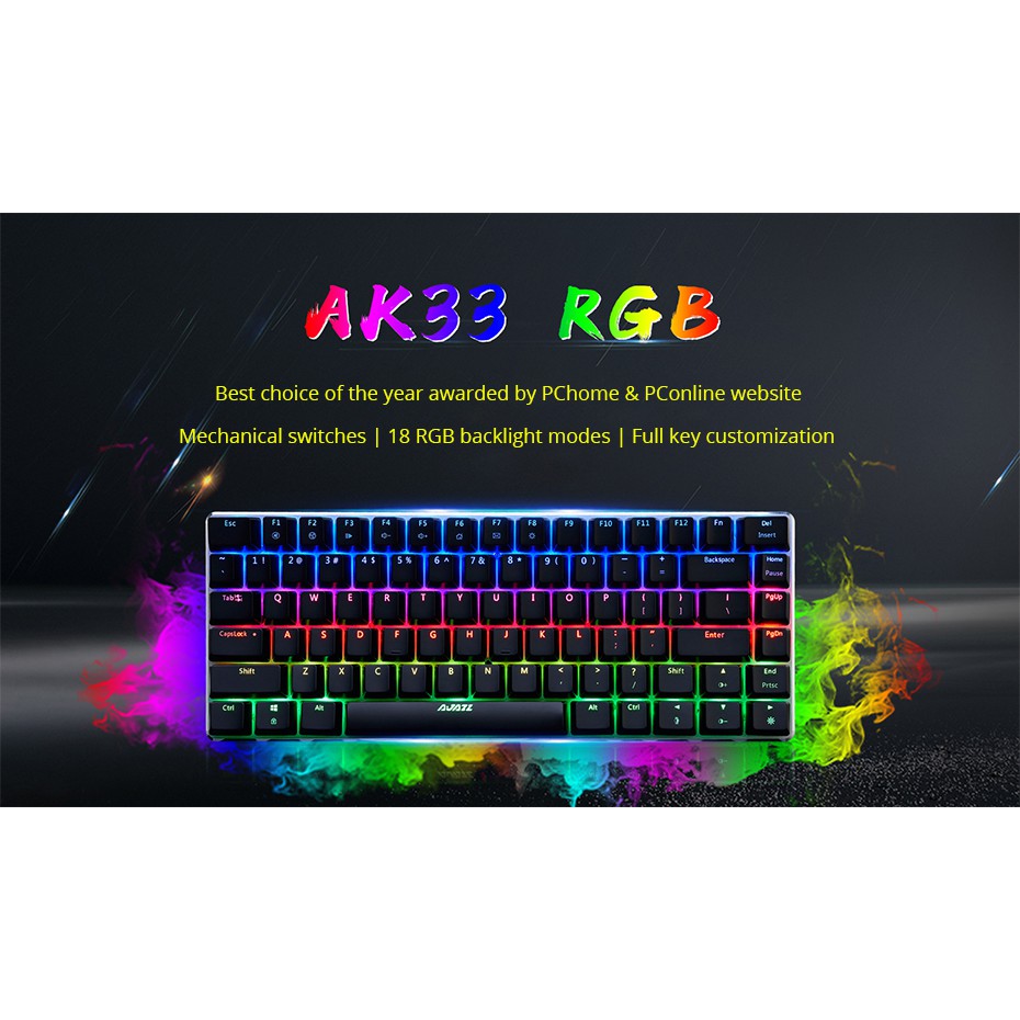 Jual AJAZZ AK33 RGB Mechanical Keyboard | Shopee Indonesia